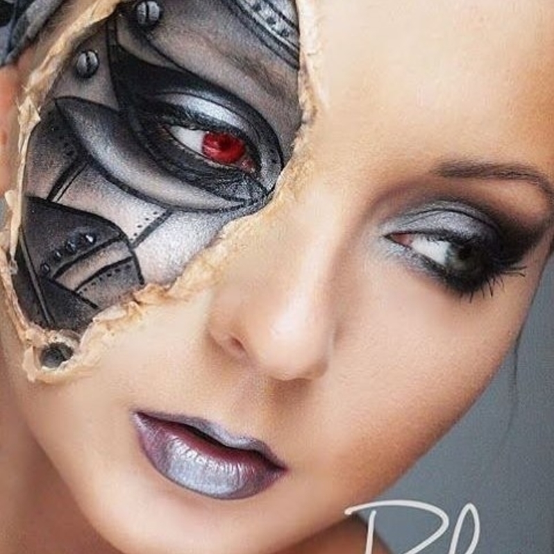 Steampunk Robot Makeup